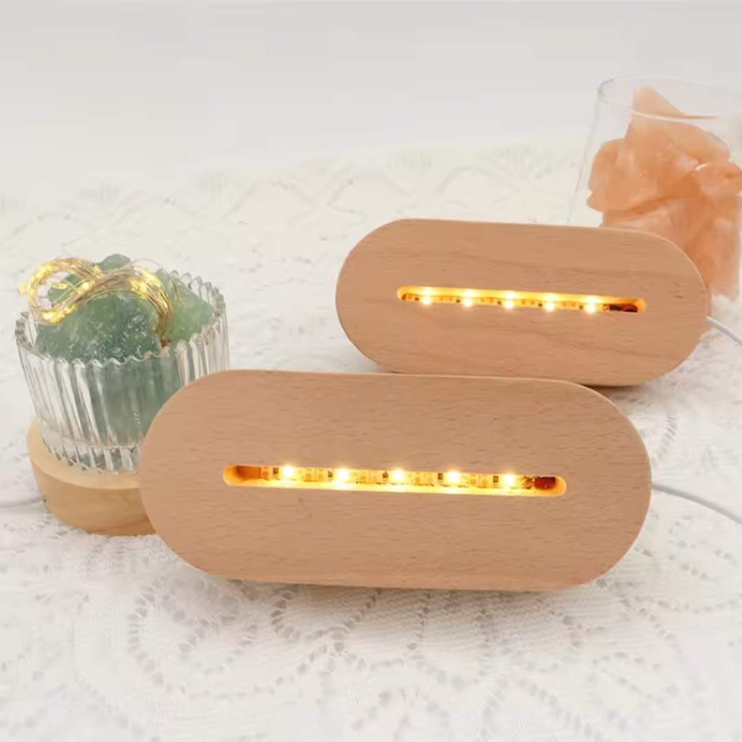 Wooden LED Light Base (Make In India) – PICKYPOMP